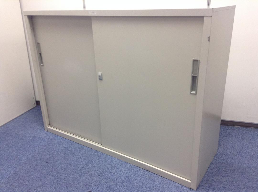 【中古】 HS43-NG ナイキ/NAIKI ローキャビネット／引き違い 186343 - 中古オフィス家具ならオフィスバスターズ