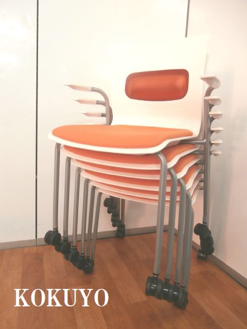 【中古】 CK-7771C-W コクヨ/KOKUYO スタッキングチェア 238582 - 中古オフィス家具ならオフィスバスターズ