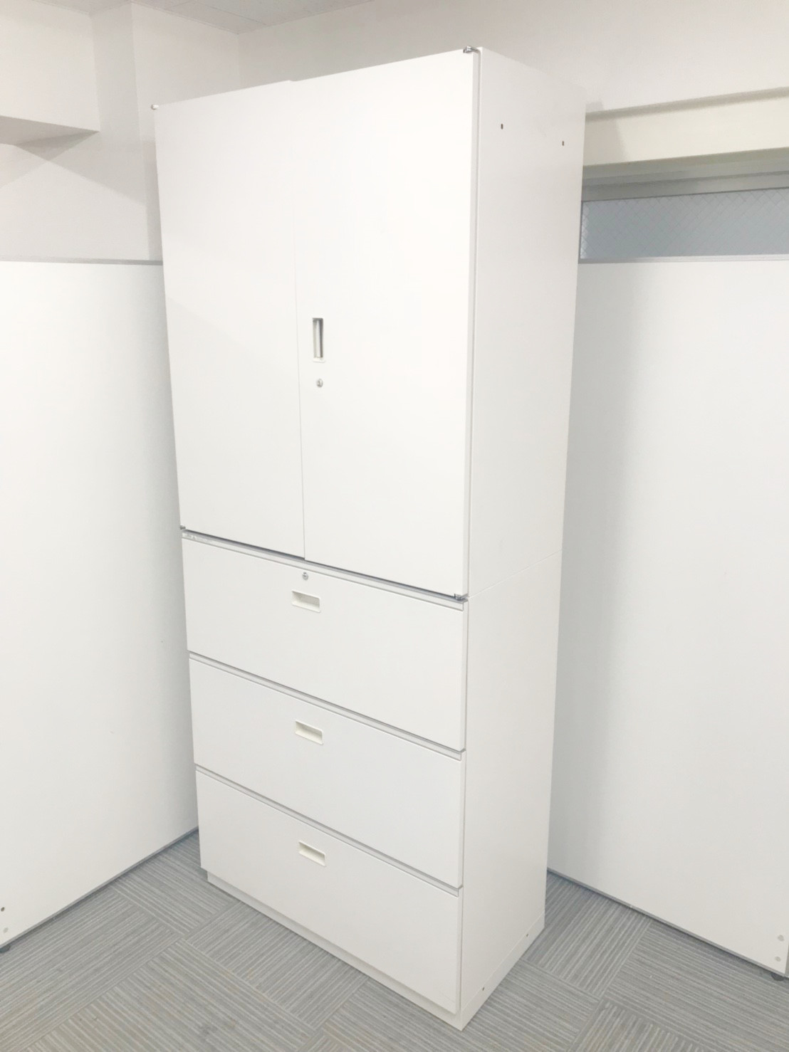 【中古】シンライン HTM-109HSS-W9 イトーキ/ITOKI ローキャビネット／ラテラル 254828 - 中古オフィス家具ならオフィスバスターズ