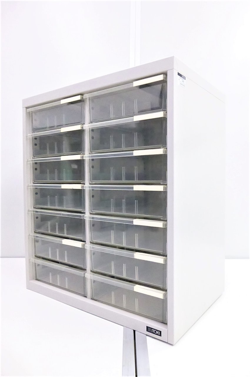 【中古】 HKS-0722D-WE イトーキ/ITOKI ローキャビネット／クリスタルトレー 257524 - 中古オフィス家具ならオフィスバスターズ