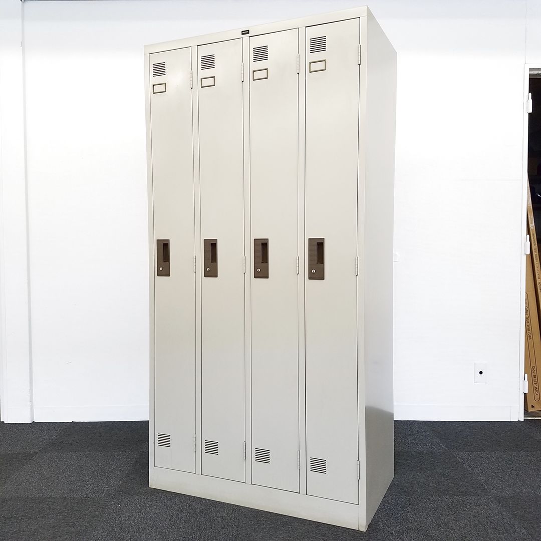 【中古】 LK-4 ウチダ/UCHIDA 4人用更衣ロッカー 380555 - 中古オフィス家具ならオフィスバスターズ