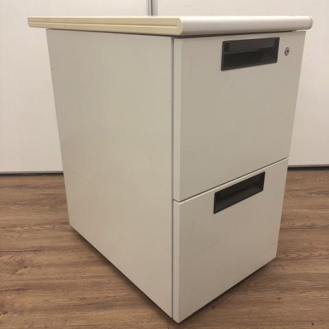 【中古】フラットライン SP-047D-2 WH プラス/PLUS 脇机2段 387153 - 中古オフィス家具ならオフィスバスターズ