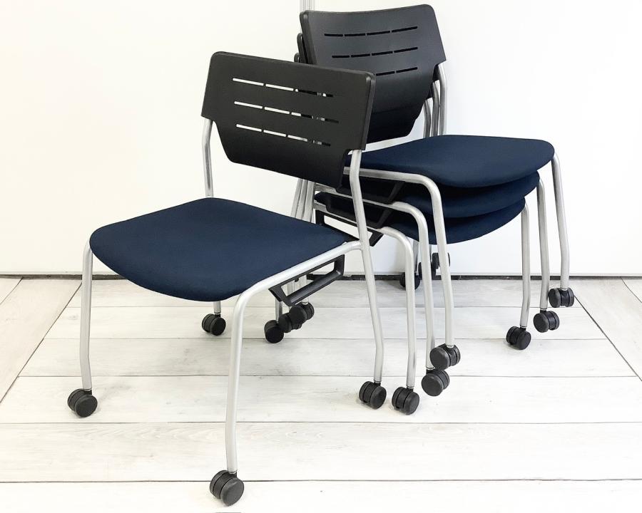 【中古】エレック KLC-955GBZ5T1B2 イトーキ/ITOKI スタッキングチェア 413057 - 中古オフィス家具ならオフィスバスターズ