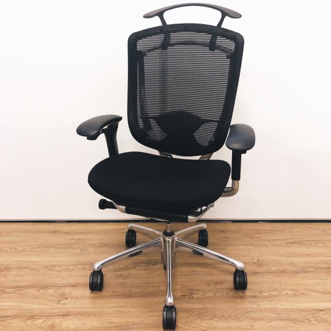 【中古】コンテッサチェア CM32AB FBF1 オカムラ/okamura 肘付ハイバックチェア 413664 - 中古オフィス家具ならオフィスバスターズ