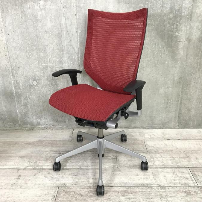 【中古】バロンメッシュチェア CP85CR FDH9 オカムラ/okamura 肘付ハイバックチェア 448037 - 中古オフィス家具ならオフィスバスターズ