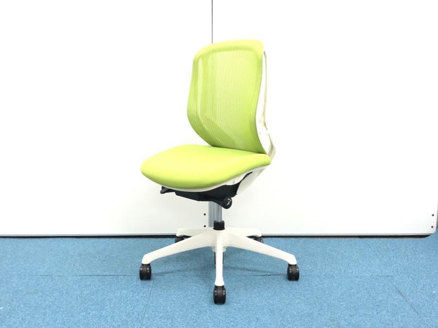 【中古】シルフィーメッシュ オカムラ/okamura 肘無ローバックチェア 452497 - 中古オフィス家具ならオフィスバスターズ