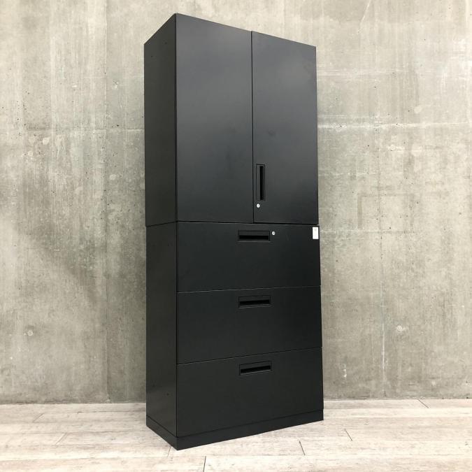 【中古】エディア コクヨ/KOKUYO ハイキャビネット／両開き＋3段ラテラル 490505 - 中古オフィス家具ならオフィスバスターズ