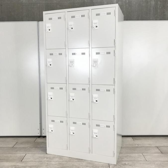 【中古】SLDロッカー SLDW-12 生興 12人用パーソナルロッカー 501893 - 中古オフィス家具ならオフィスバスターズ